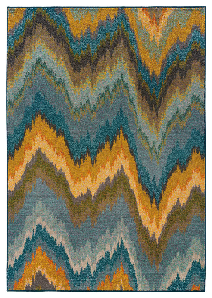 Oriental Weavers Sphinx Kaleidoscope Multicolor Casual Rug, 7'8" Round ...