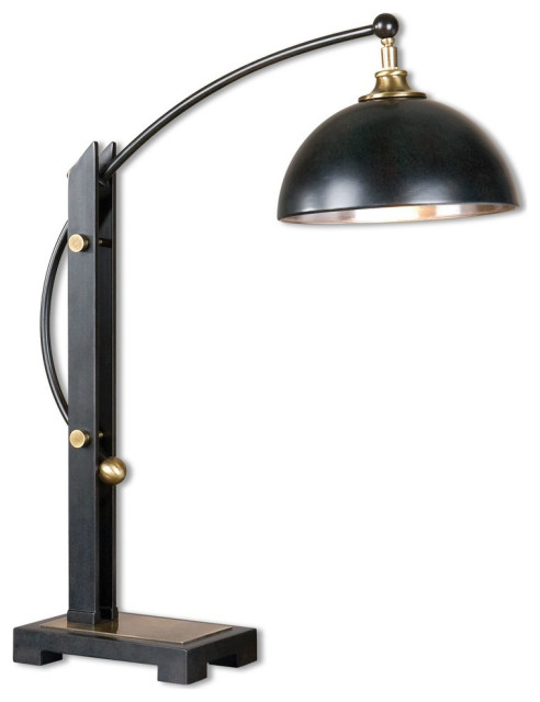 Uttermost Malcolm Brushed Nickel Desk Lamp - Traditional - Desk Lamps ...