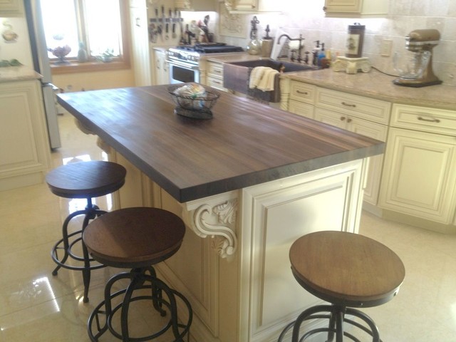 Edge Grain Walnut Butcher Block Countertop - Detroit - by McClure ...