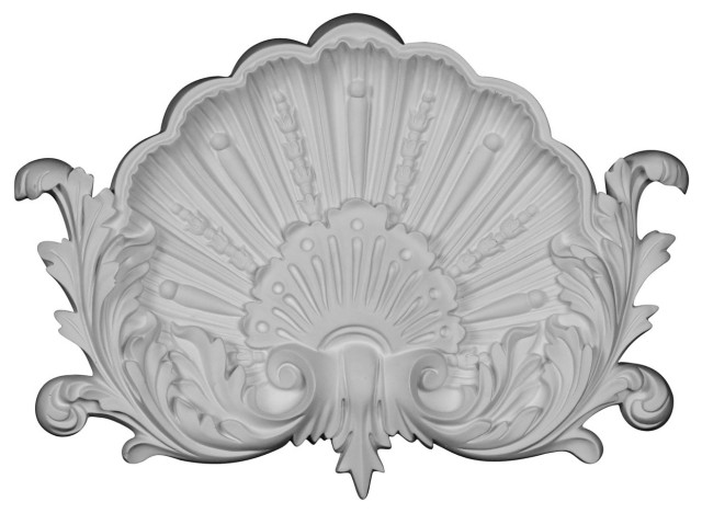 13 3/4"Wx9 3/4"Hx1 3/8"P Shell Onlay - Victorian - Onlays And Appliques ...