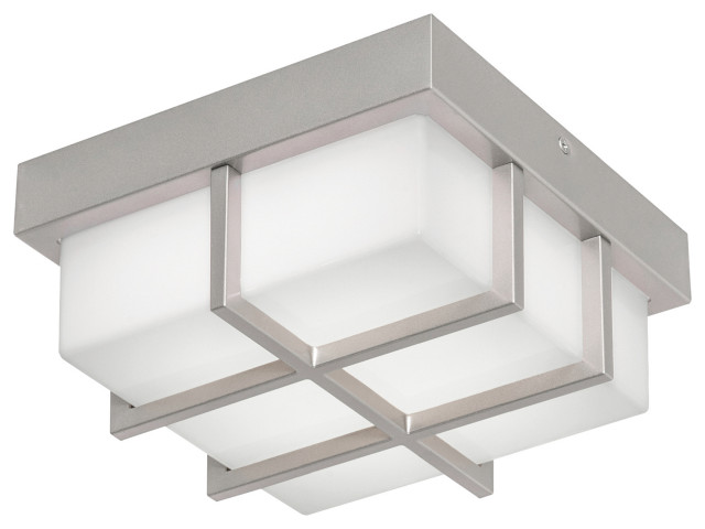 August 8" LED Outdoor Flush Mount - Transitional - Outdoor Flush-mount ...