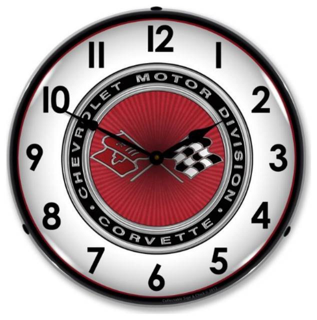 GMRE1206370 C3 Corvette Clock - Contemporary - Wall Clocks - by ...
