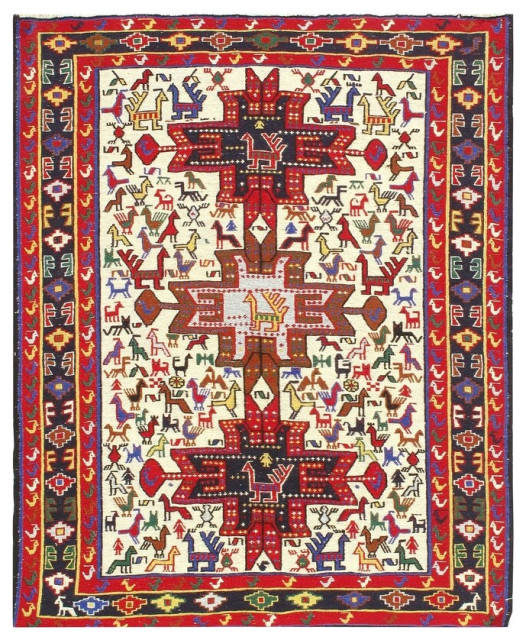 1960S Antique Persian Sumak Rug 3?8? ? 4?8" - Southwestern - Area Rugs ...