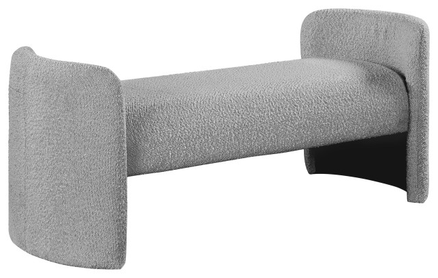 Peyton Boucle Fabric Upholstered Bench - Contemporary - Upholstered ...