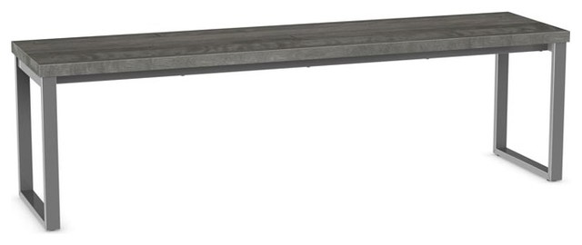 Steel Bench with Wood Top - Modern - Dining Benches - by ARTEFAC | Houzz