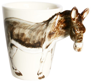 Donkey 3D Ceramic Mug - Eclectic - Mugs - by Blue Witch Ceramics Inc ...