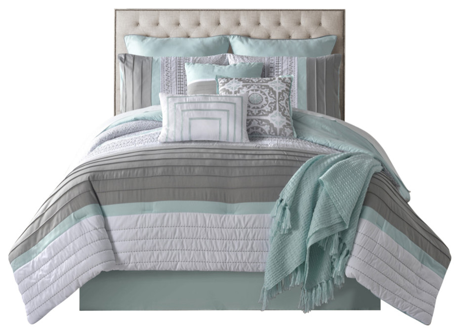 Lanwood Home Mia 10-Piece Comforter Set, Full - Contemporary ...