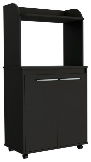Kira Kitchen Kart -Kitchen -Black - Transitional - Kitchen Islands And ...