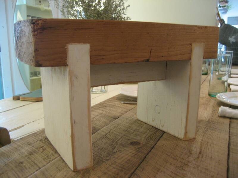 White Flower Farm House- barn beam stool - Other | Houzz