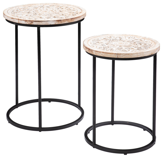 Ada Round Accent Tables 2-Piece Set - French Country - Coffee Table ...