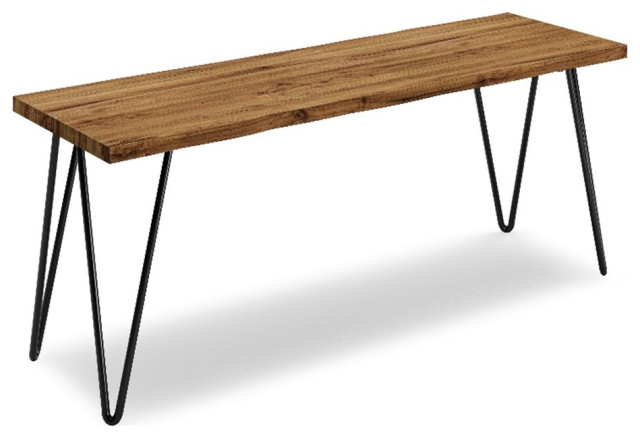 Colton SOLID MANGO WOOD 42 inch Wide Industrial Contemporary Bench in ...