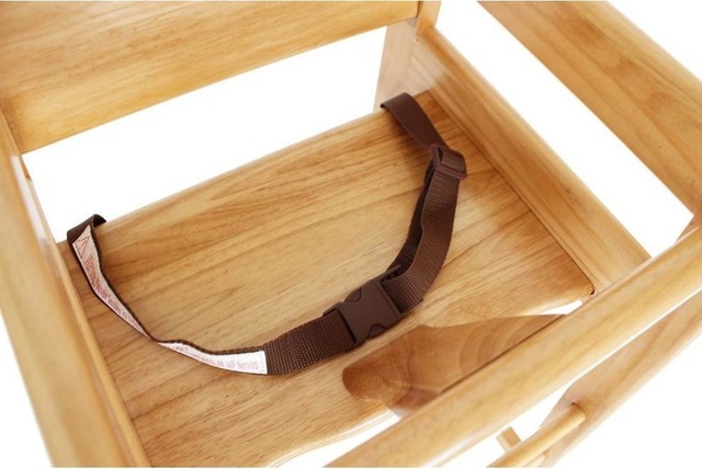 Solid Wood High Chair, Natural - Contemporary - High Chairs And Booster ...