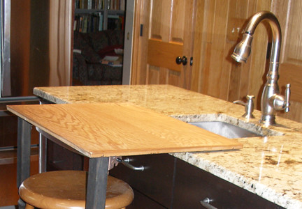 Another retrofit: folding work surface
