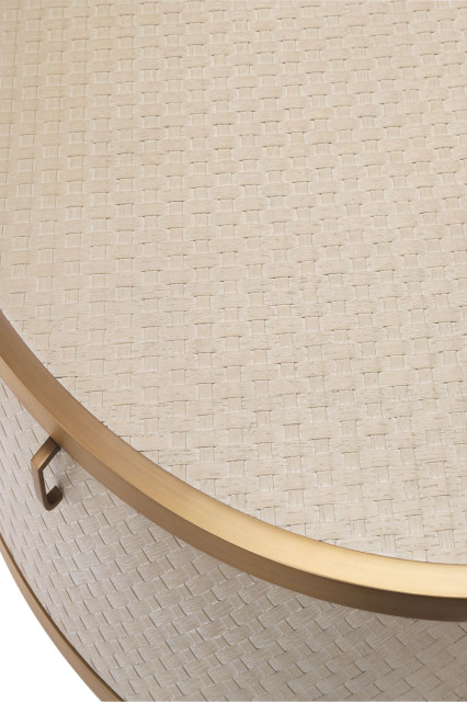 Brass Oak Round Coffee Table | Eichholtz Napa Valley - Transitional ...