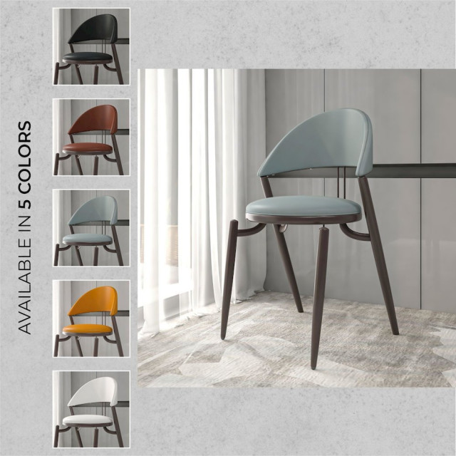 Venice Collection Modern Dining Chair In Light Grey - Modern - Dining ...