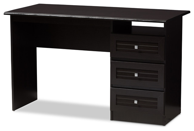 Carine Moderm, Contemporary Wenge Brown Desk - Transitional - Desks And ...