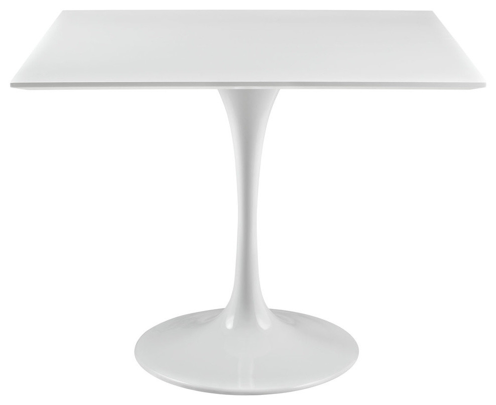 Modern Contemporary Kitchen 24" Dining Table White, 36" - Midcentury ...