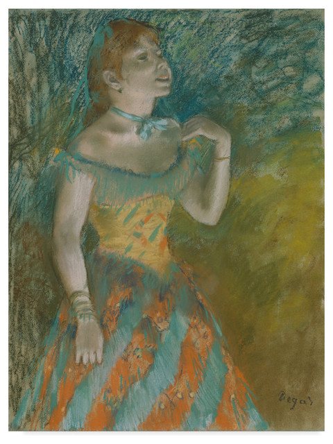 Edgar Degas 'The Singer In Green' Canvas Art, 19"x14" - Traditional ...