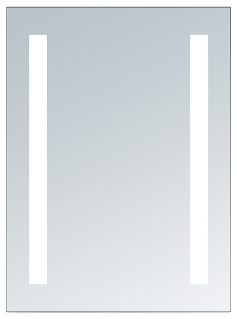 Electric LED Mirror with T5 Tube Vertical Lights - Modern - Bathroom ...