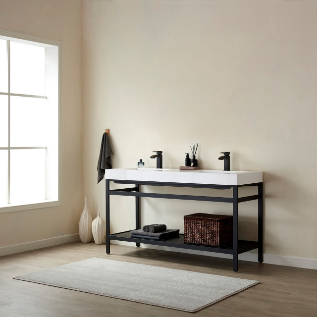 Ablitas Vanity, Metal Support, 60m" - Contemporary - Bathroom Vanities ...