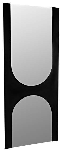 Noir Furniture Industrial Steel Himeno Mirror, Matte Black GMIR174MTB ...