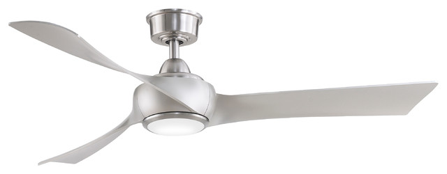 Fanimation Wrap Custom Ceiling Fan Brushed Nickel with LED Light, 56 ...