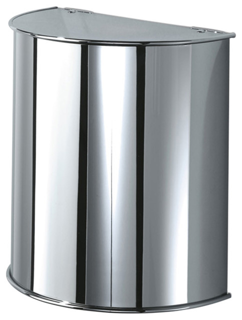 DW 31 Wall Mounted Waste Basket in Chrome - Contemporary - Wastebaskets ...