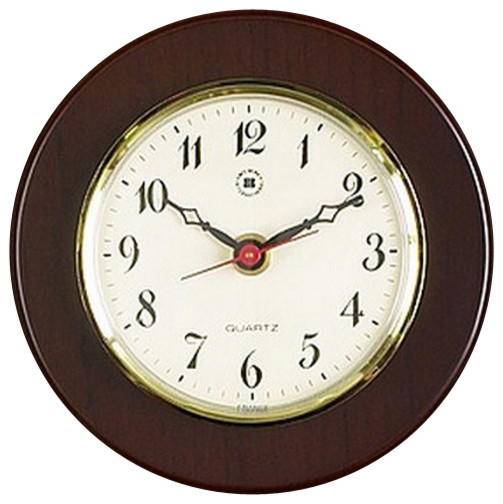 Brass Quartz Clock on Cherry Wood - Contemporary - Wall Clocks - by ...