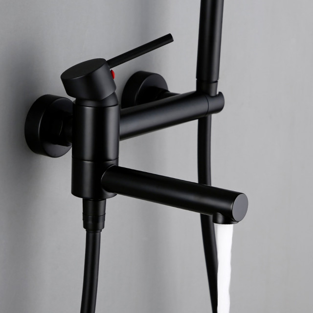 Wasser™ Wall Mounted Bathtub Spout With Hand Shower - Contemporary ...