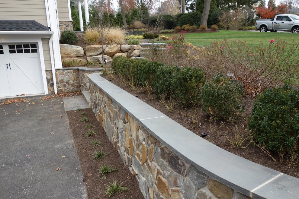 Grande Entrance & Retaining Wall - Bluestone, Retaining Wall, Steps ...
