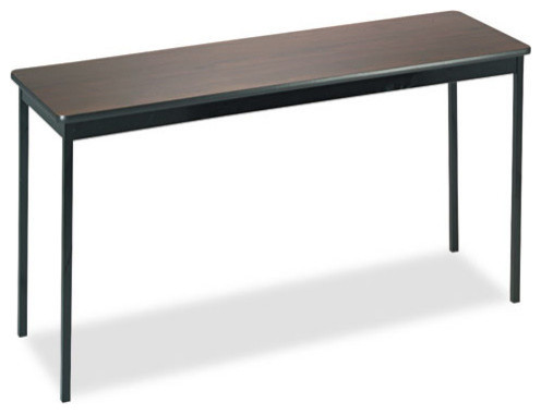 Utility Table, Rectangular Walnut/Black, 60"x18"x30" - Contemporary ...