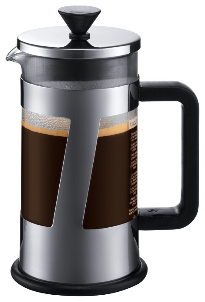Bodum Crema Chrome Press Coffee Maker, 3 Cup - Transitional - French ...
