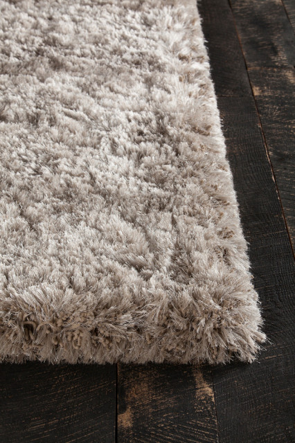 Chandra Rugs Giulia Hand-Woven Contemporary Shag Rug, Rectangular Tan 5 ...