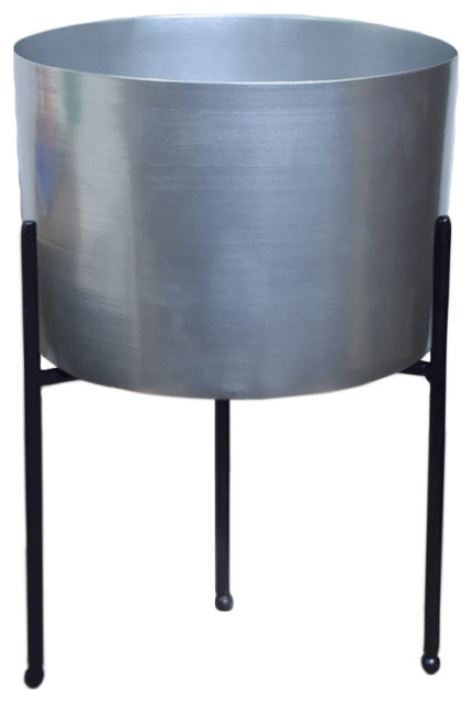 Handmade 100% Iron Round Modern Silver Coated Color Planters Pot ...