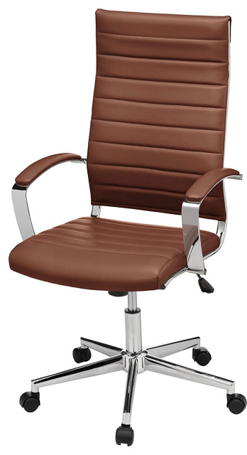 Brick Red High-Back Executive Office Chair, Adjustable, 360 Swivel ...