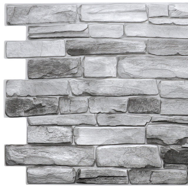 Grey Stone 3D Wall Panels - Rustic - Wall Panels - by Dundee Deco | Houzz