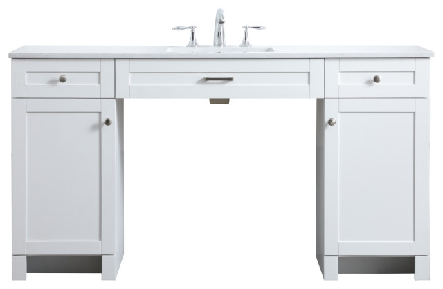 54" ADA Compliant Bathroom Vanity, 60" - Transitional - Bathroom ...