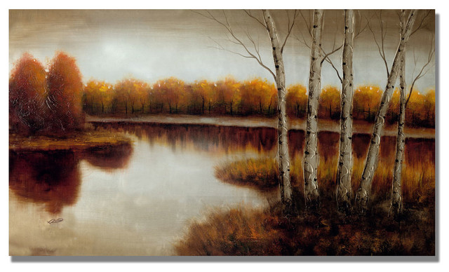 'Splendor' Canvas Art by Rio, 18" x 32" - Traditional - Prints And ...