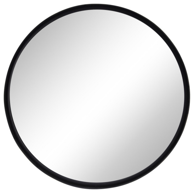 24" Round Mirror, Black - Transitional - Wall Mirrors - by Uber Bazaar ...