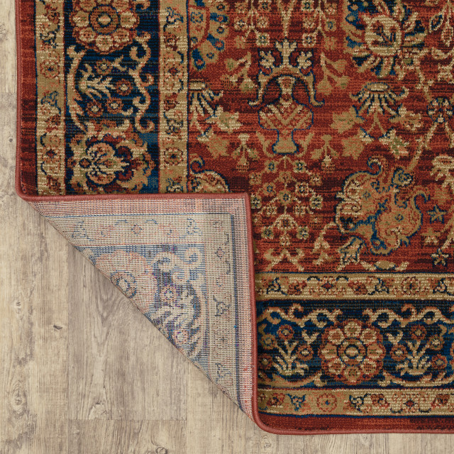 Oriental Weavers ANKARA 501R5 Traditional Red/ Blue Runner Area Rug, 2 ...