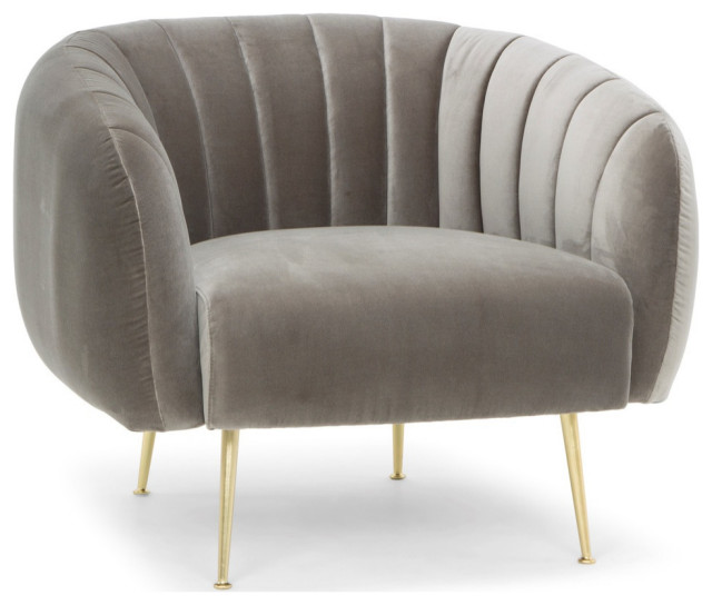 Deveraux Accent Chair Mouse Gray - Midcentury - Armchairs And Accent ...