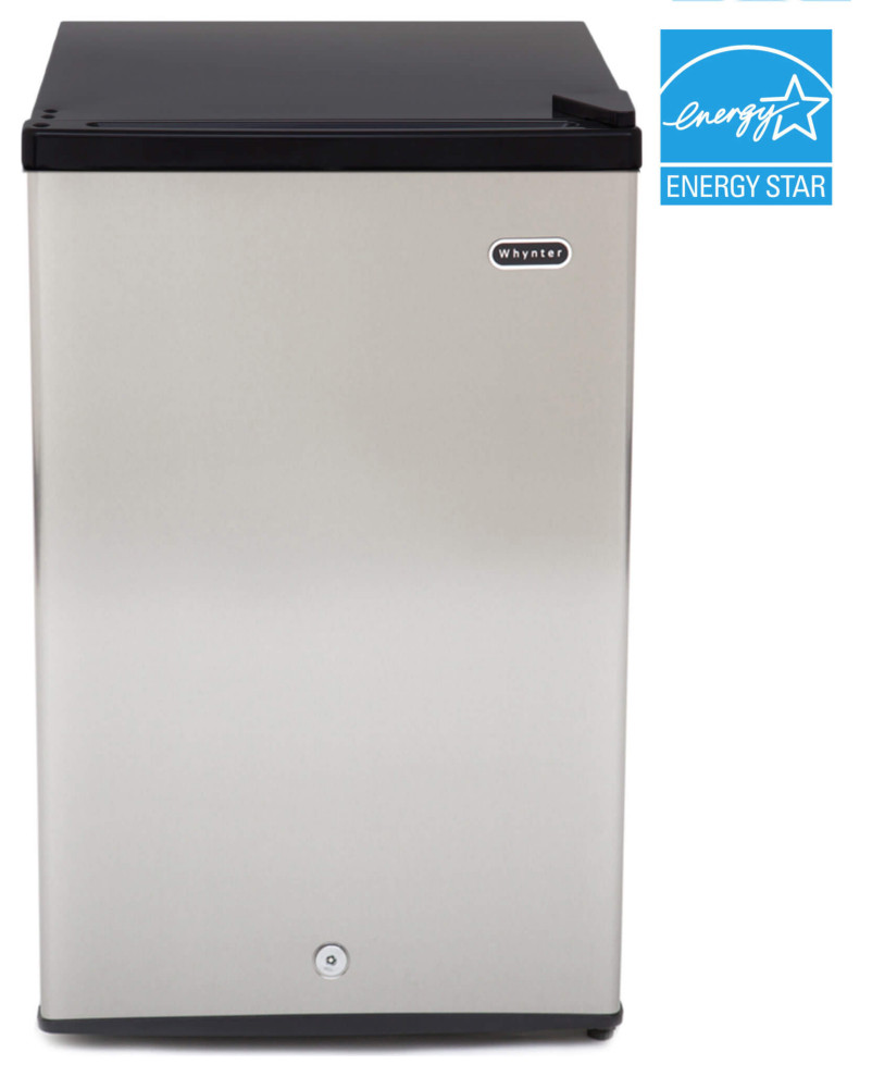 Whynter 3.0 Cu. Ft. Energy Star Upright Freezer With Lock - Stainless ...