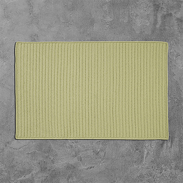 Simply Home Solid Celery 10' Square, Square, Braided Rug - Contemporary ...