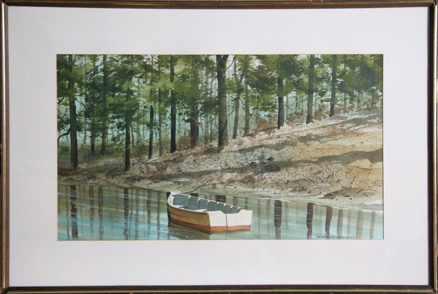 James Feriola, Rowboat, Watercolor Painting - Paintings - by RoGallery ...