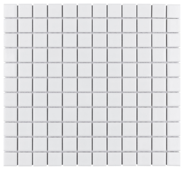 Metro Square Glossy Porcelain Mosaic Floor and Wall Tile Sample ...