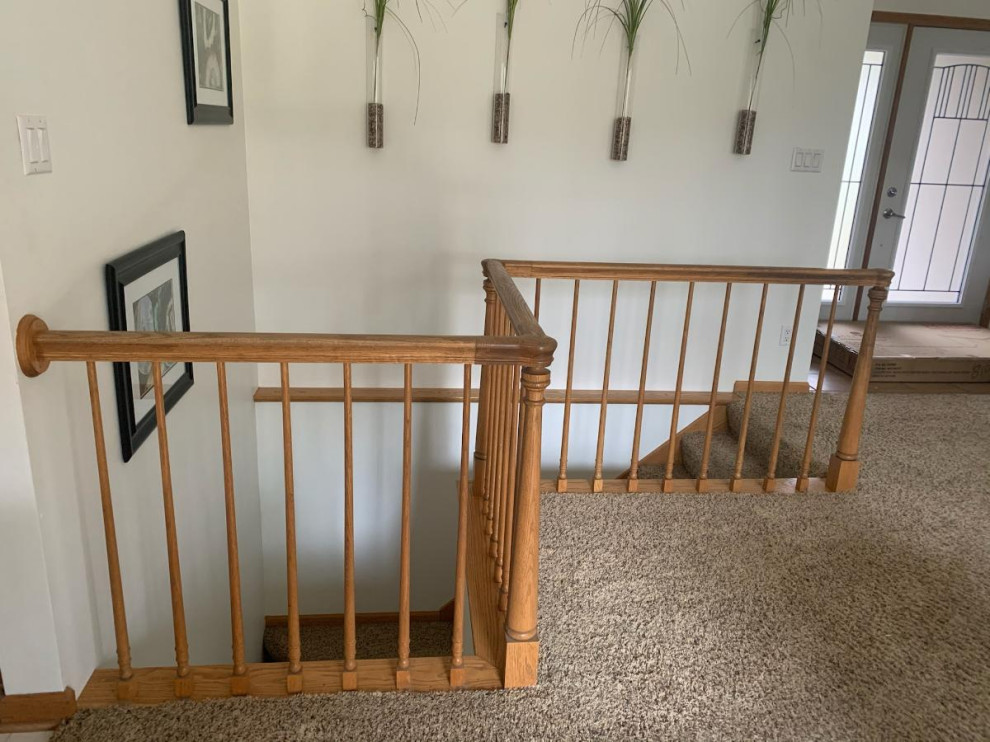 Update to 1990's oak stair railing | Houzz Forum