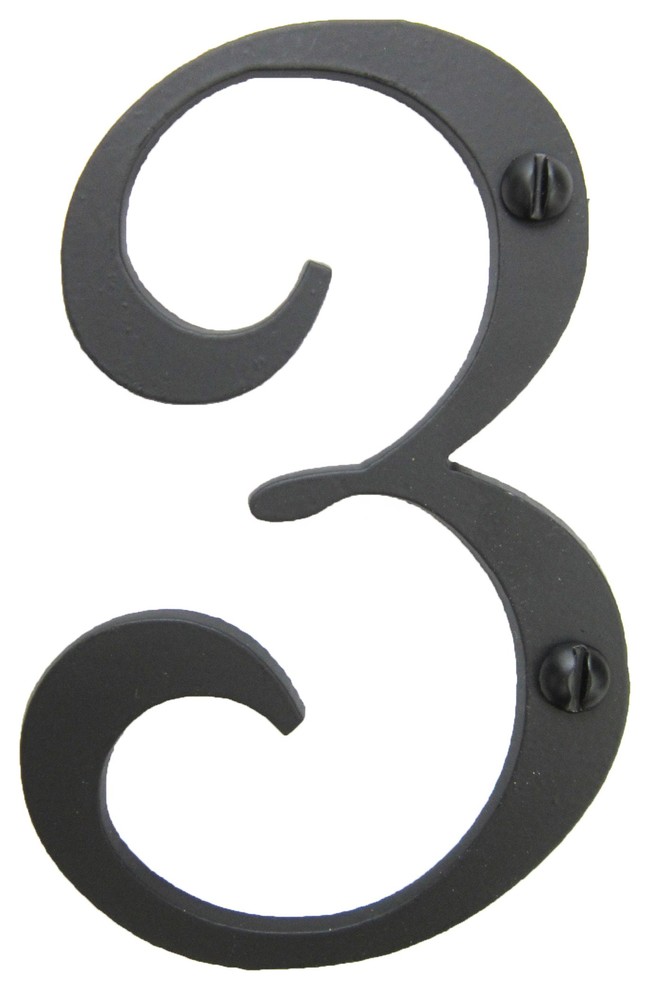 Classic Smooth Spanish Style Address Numbers, 6 inch - Contemporary ...