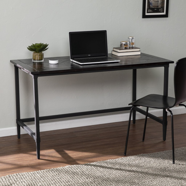 Natural Black Reclaimed Wood Desk - Industrial - Desks And Hutches - by ...