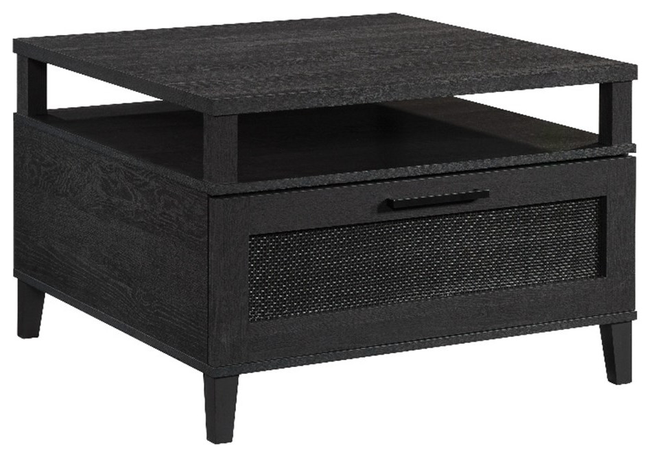 Sauder Tiffin Line Engineered Wood Coffee Table in Raven Oak Finish ...