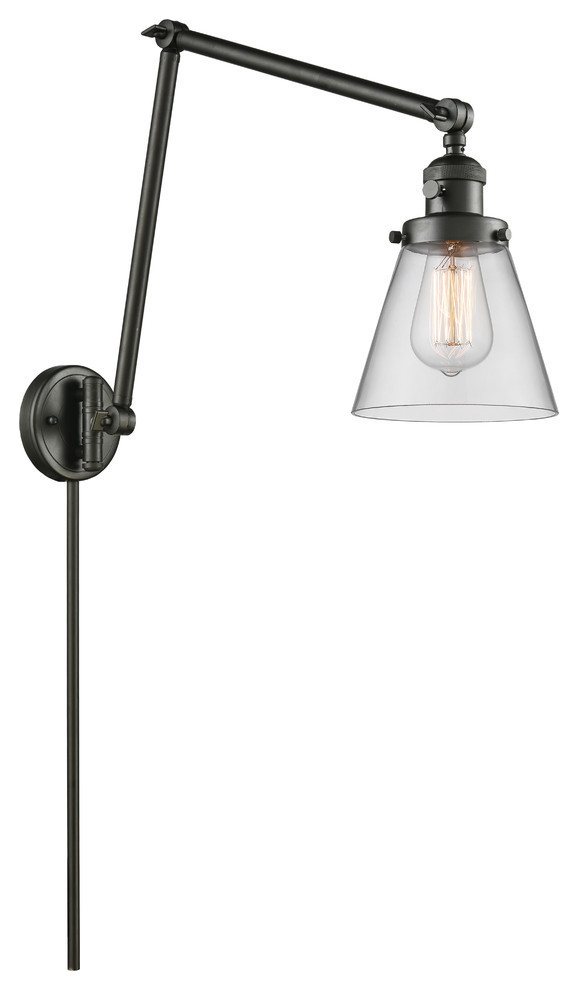 Innovations Small Cone 1-Light Swing Arm, Oiled Rubbed Bronze ...